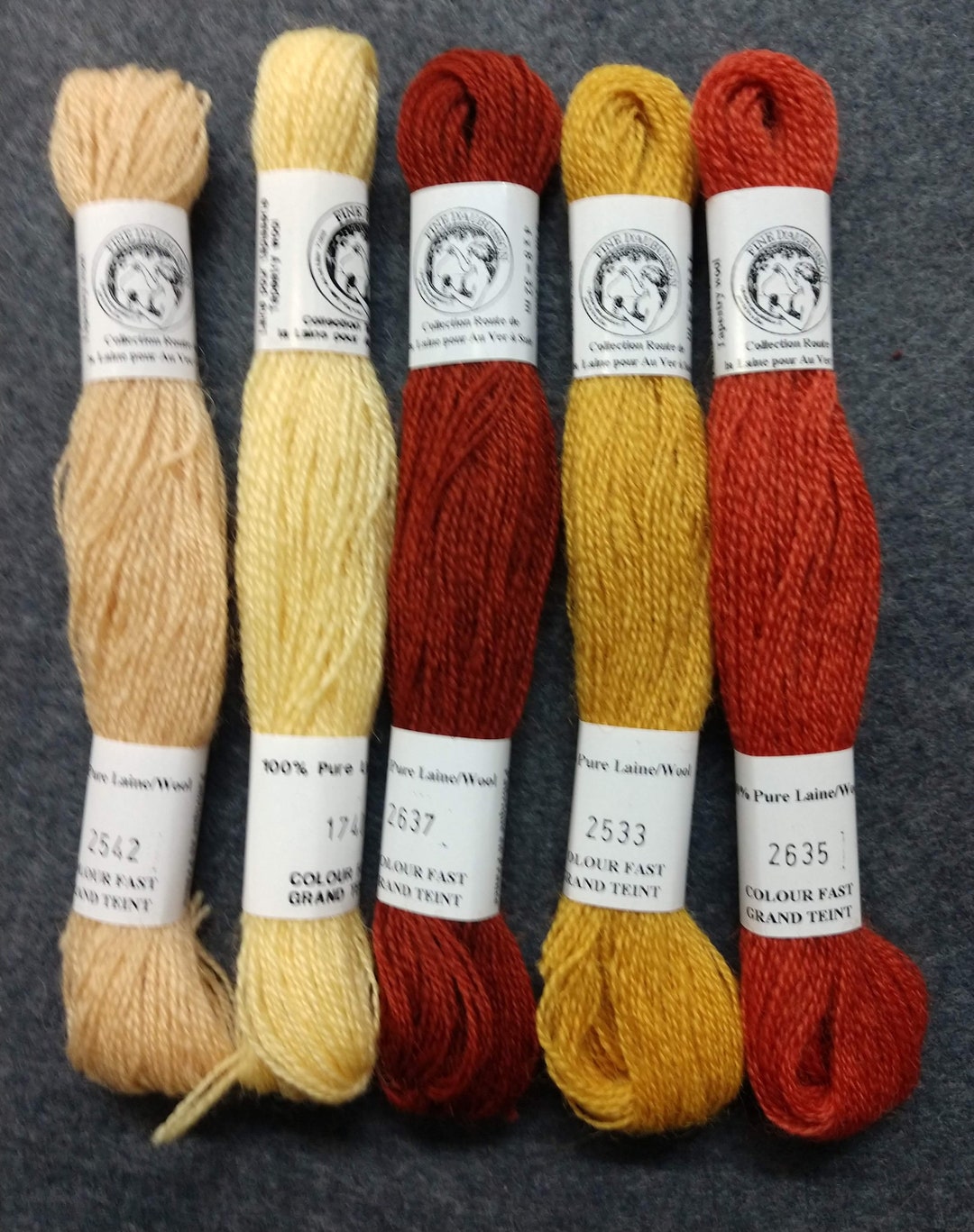 French Merino Wool Floss: Aubusson Embroidery Thread, 5 Skeins - Etsy