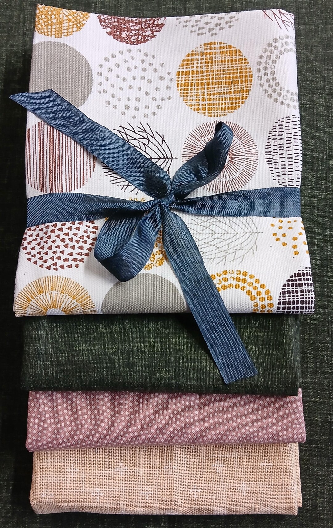 Japanese Fabric Fat Quarters: Morikiku Sand Dollar, Indigo Traditions ...