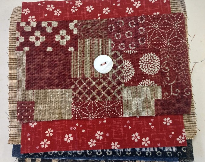 Sashiko Embroidery Kit Japanese Hand Embroidery, Sashiko Fabric With ...