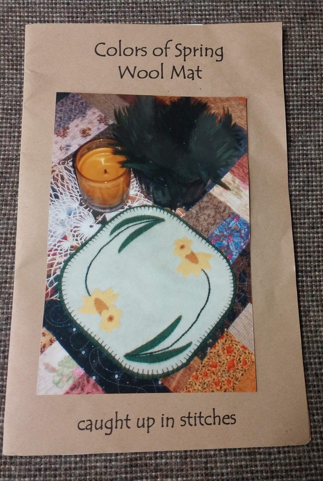 Daffodil Spring Wool Table Mat Kit/ Spring Wool Mat/ Table Mat/table ...