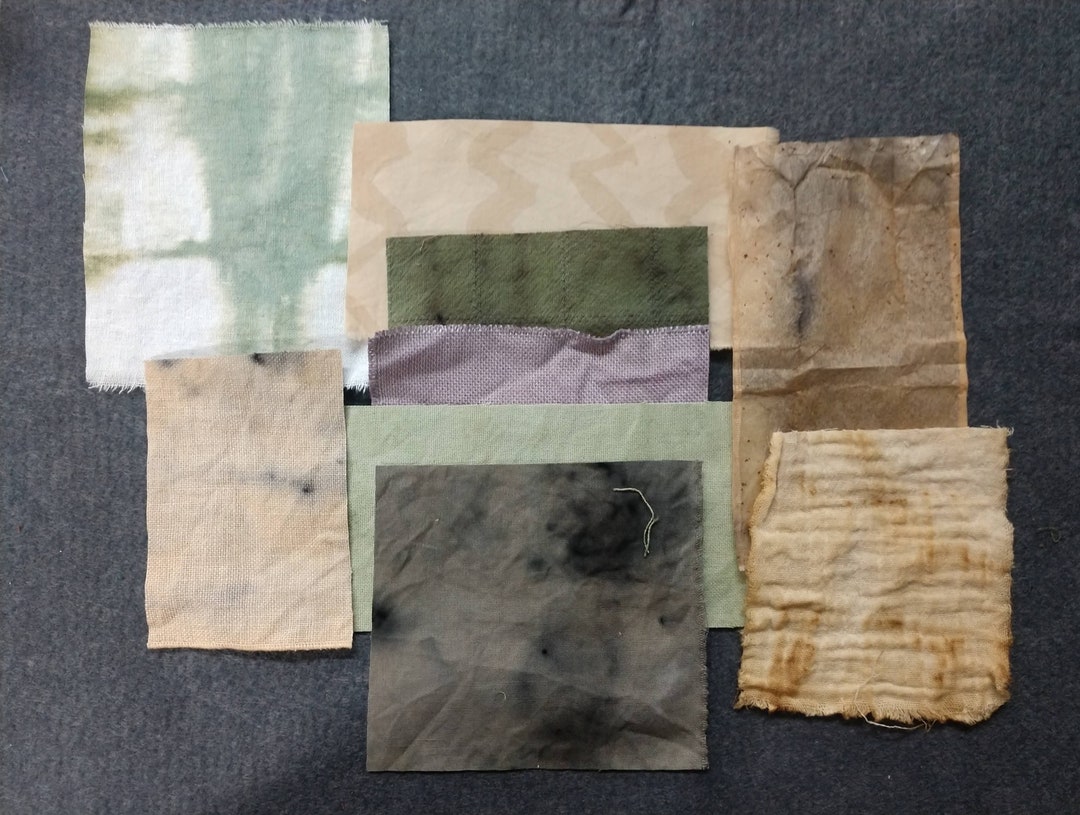 Hand Dyed Fabrics / Rust Dyed Fabric / Collage Material ...