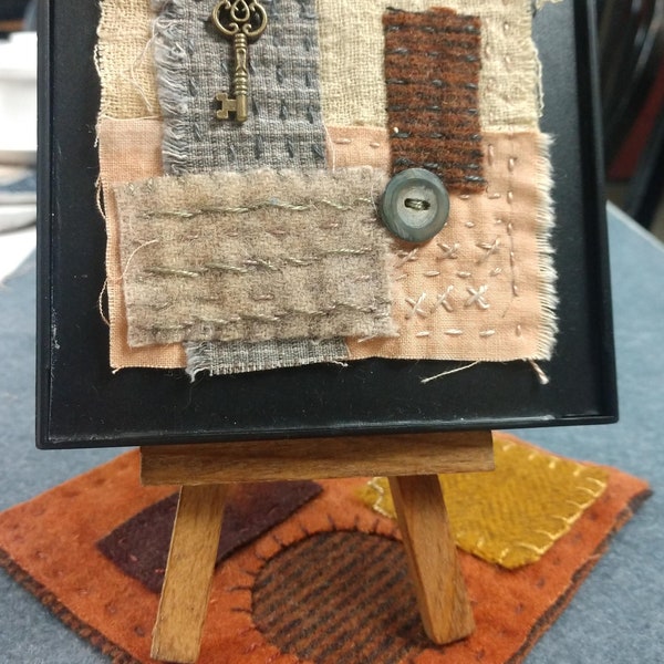 Fabric Collage Art - Etsy