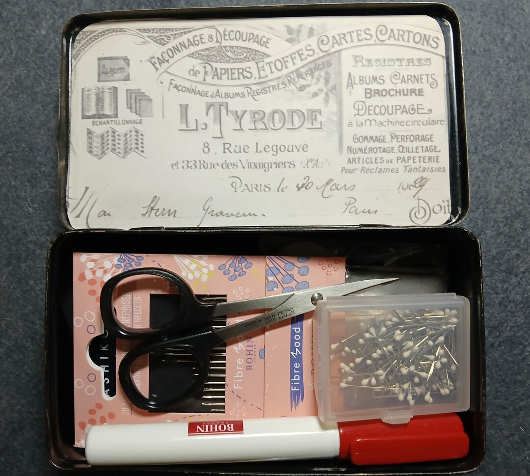 Sewing Tin / Sewing Box / Treasure Box / Notions / Treasure Tin / Tin ...