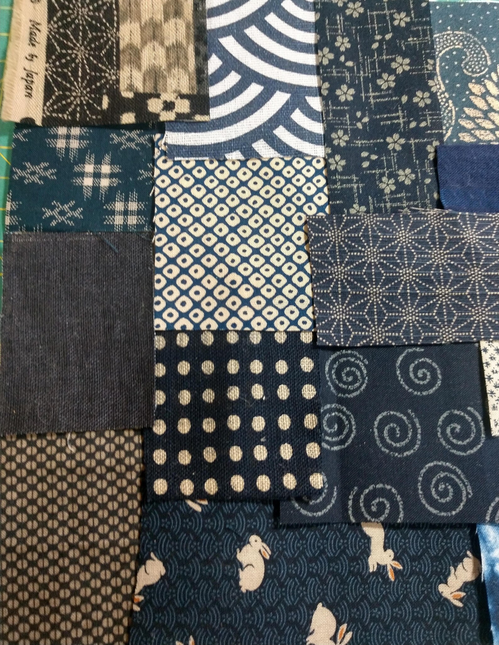 Slow Stitch Kit/boro Collage Kit/collage/indygo Blue - Etsy