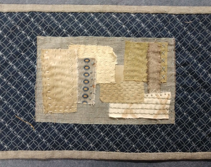 Primitive Slow Stitch Kit/ Collage/ Boro Collage/ Mindful Stitching ...