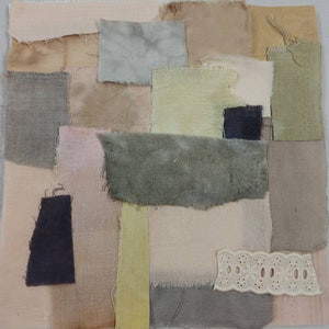 Slow Stitch Kit With Hand Dyed Fabrics /collage Kit / Embellishments ...