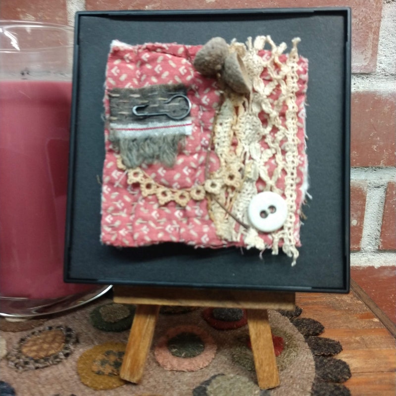 Fabric Collage Art - Etsy