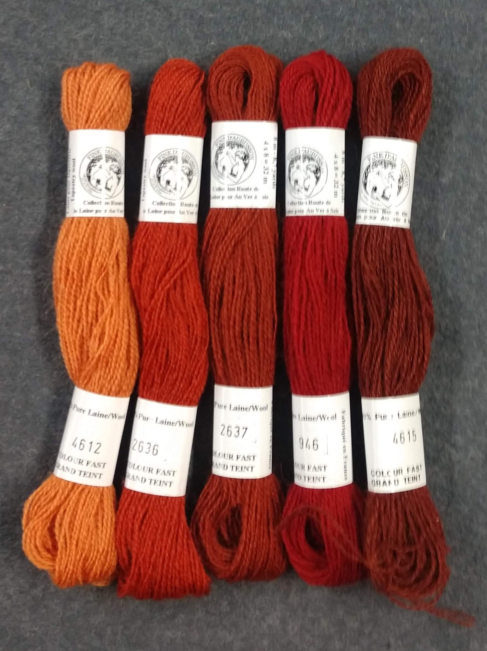 French Merino Wool Floss: Red, Orange, Brown Embroidery Thread Set - Etsy