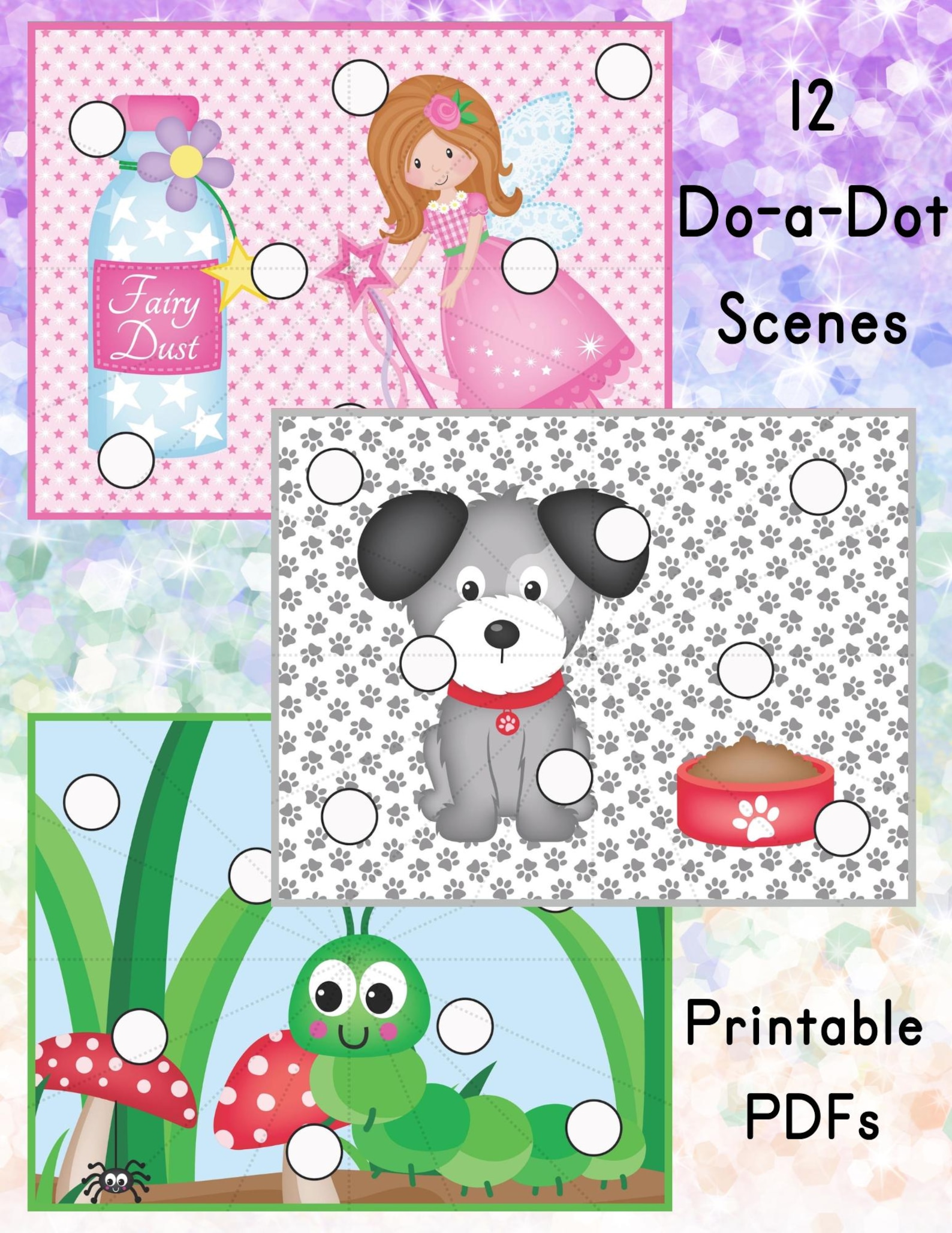 Do a Dot Variety Printables, Fine Motor Skills, Toddler or Kindergarten ...