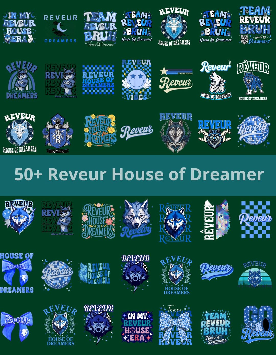 50+ Reveur House of Dreamer Png Bundle, Back to School Png, College ...