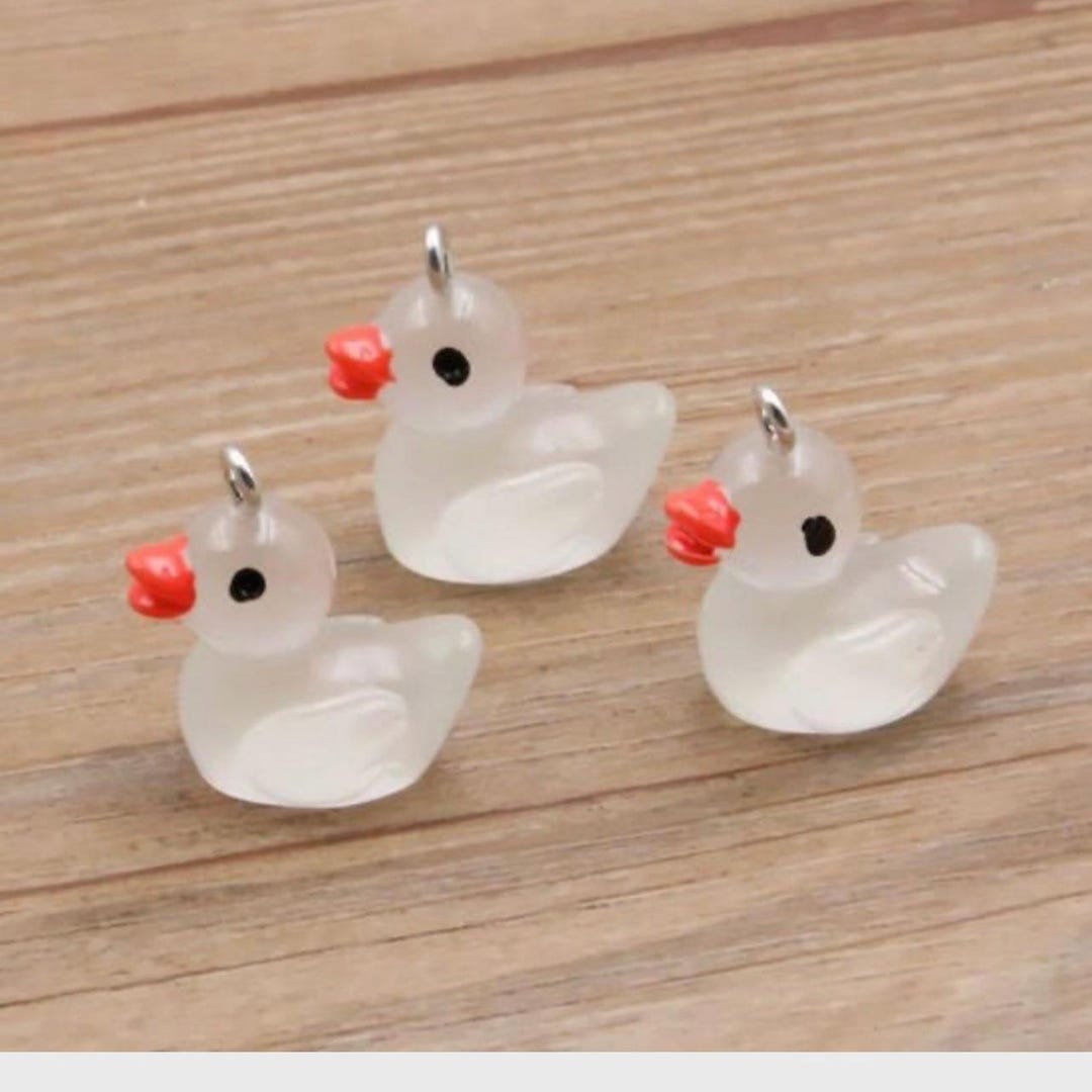 Glow in the Dark Duck Charms, 3D Resin Duck Charm, Luminous Pendant ...