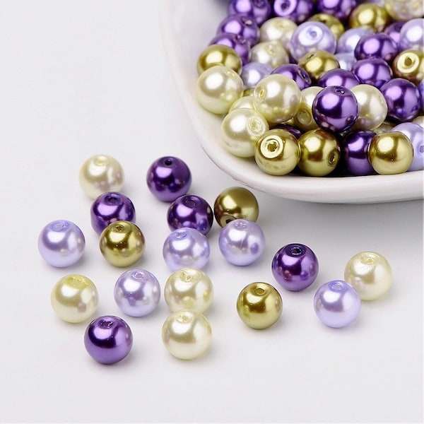 Pearl Glass Beads - Etsy