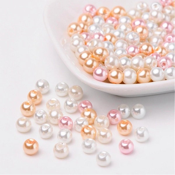 Pearl Glass Beads - Etsy