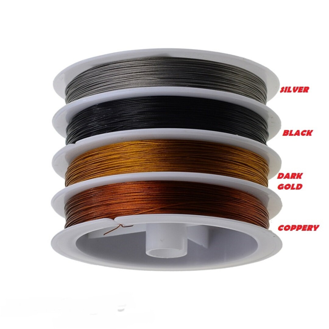 Tiger Tail Beading Wire, Assorted Colors 0.38mm Nylon Coated Flexible ...