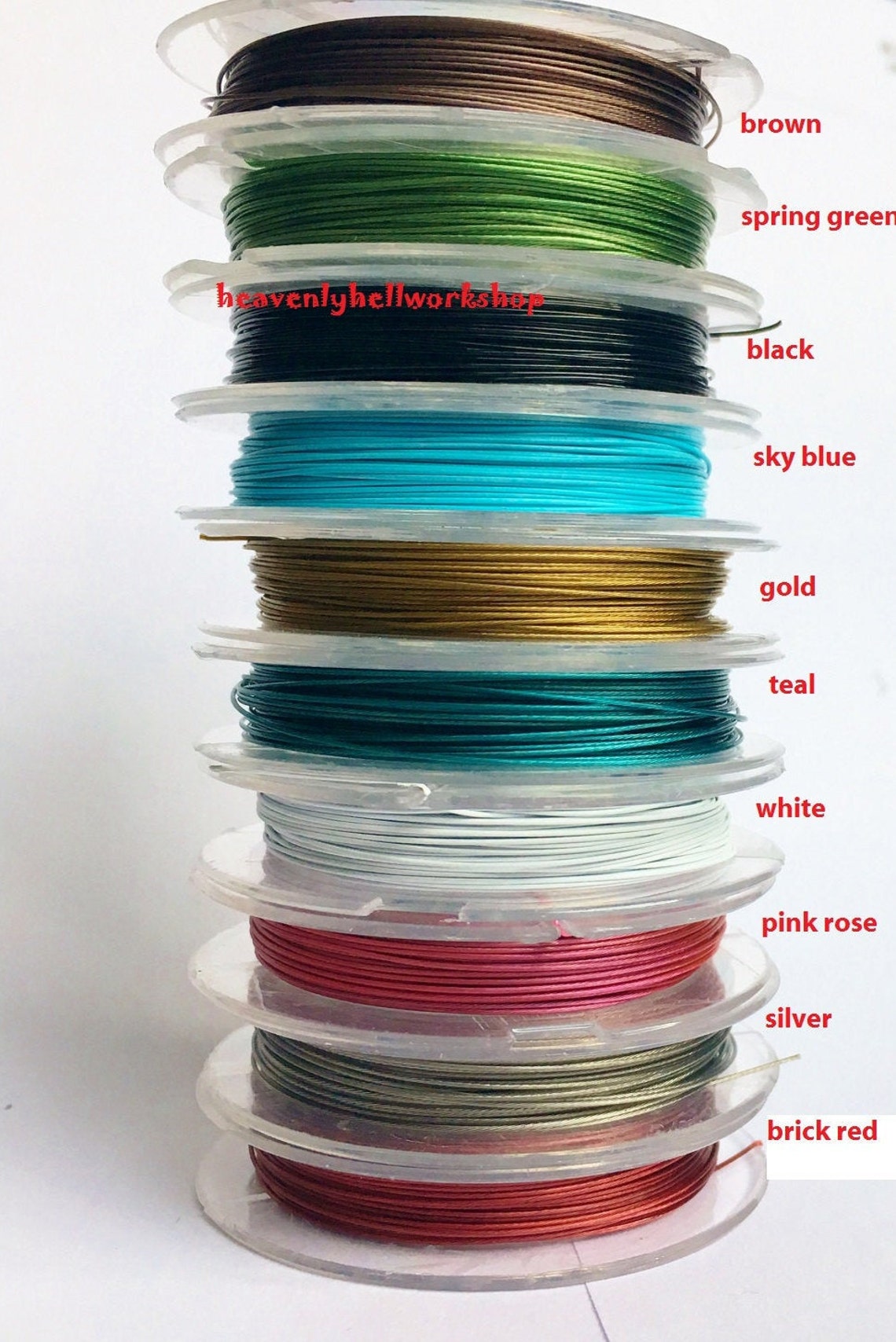 Tiger Tail Beading Wire: 0.38mm Nylon Coated Jewelry Wire, 28 Gauge - Etsy