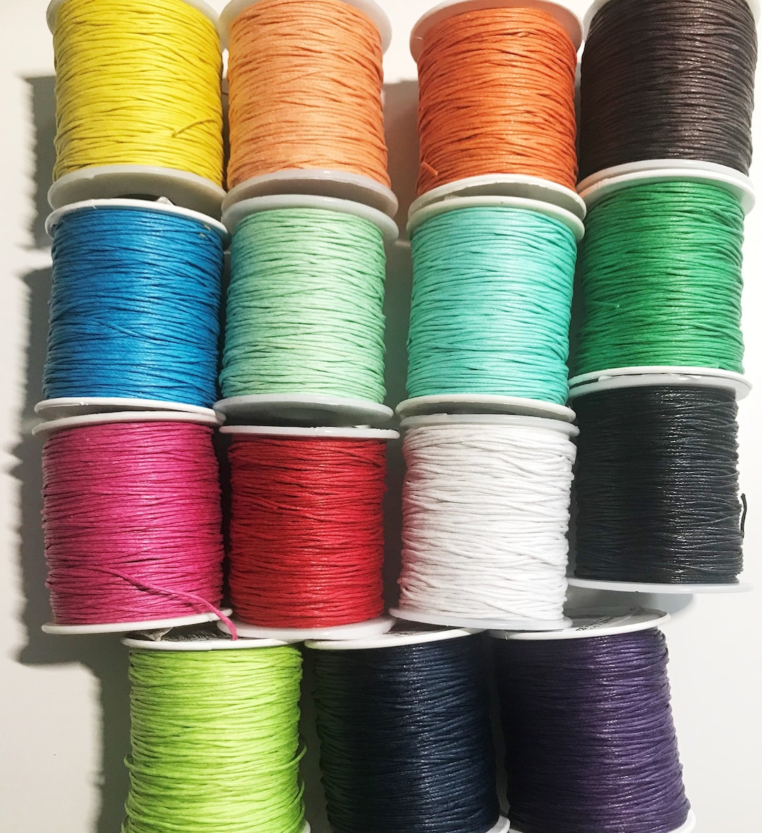 Waxed Cotton Cord, 1mm Thread for Macrame Beads and Crafts and Bracelet ...