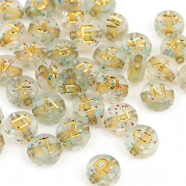 Gold Glitter Bead - Etsy