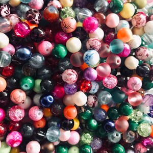 Glass Bead Mix Bulk 8mm Assorted Bead Soup, Assorted Colors and ...