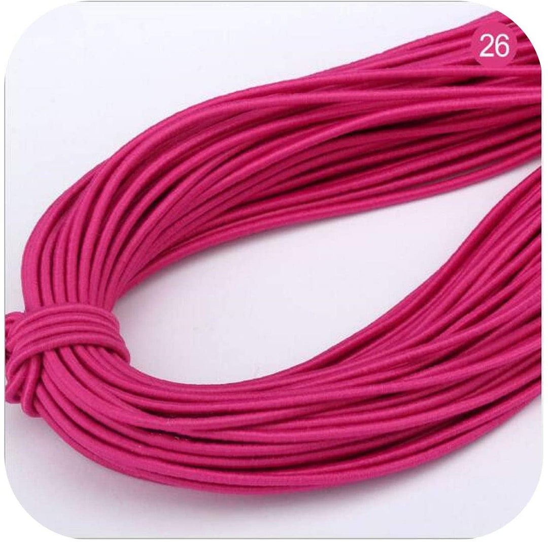 Hot Pink 2mm Elastic Stretch Cord Mask Elastic Beading Cord - Etsy