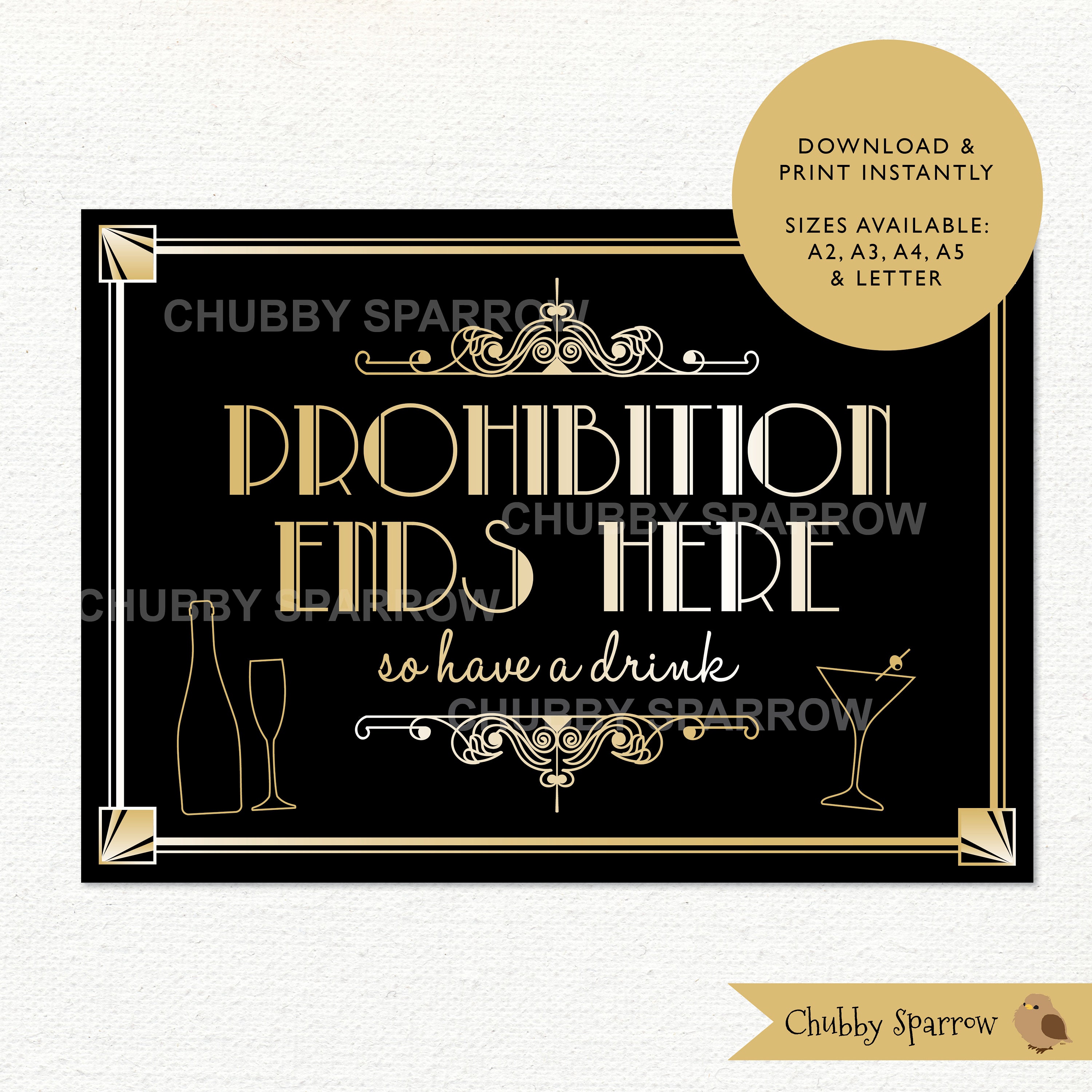 Prohibition Party Invitations