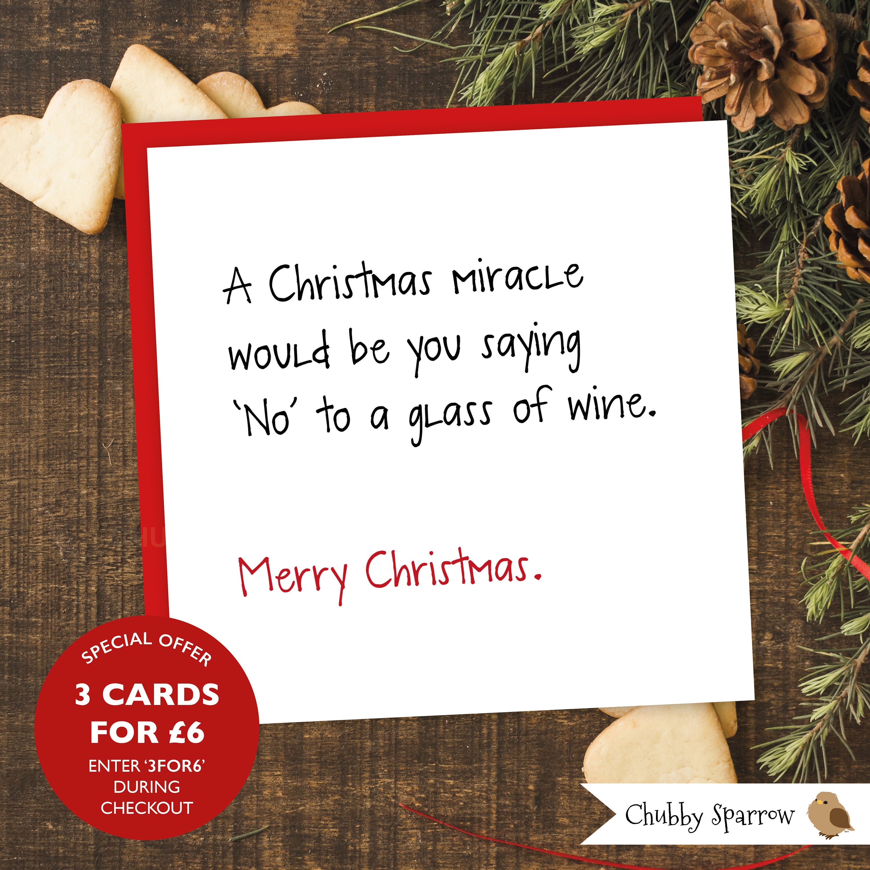 Funny Christmas Card Funny Greeting Card Wine Xmas Card | Etsy