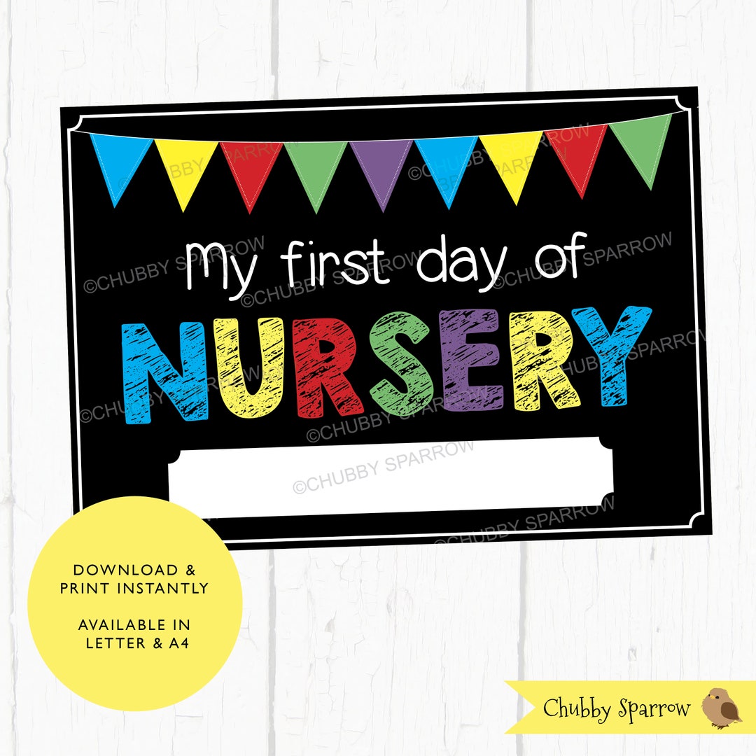 Back to School Sign Nursery School Day Care First Day of - Etsy