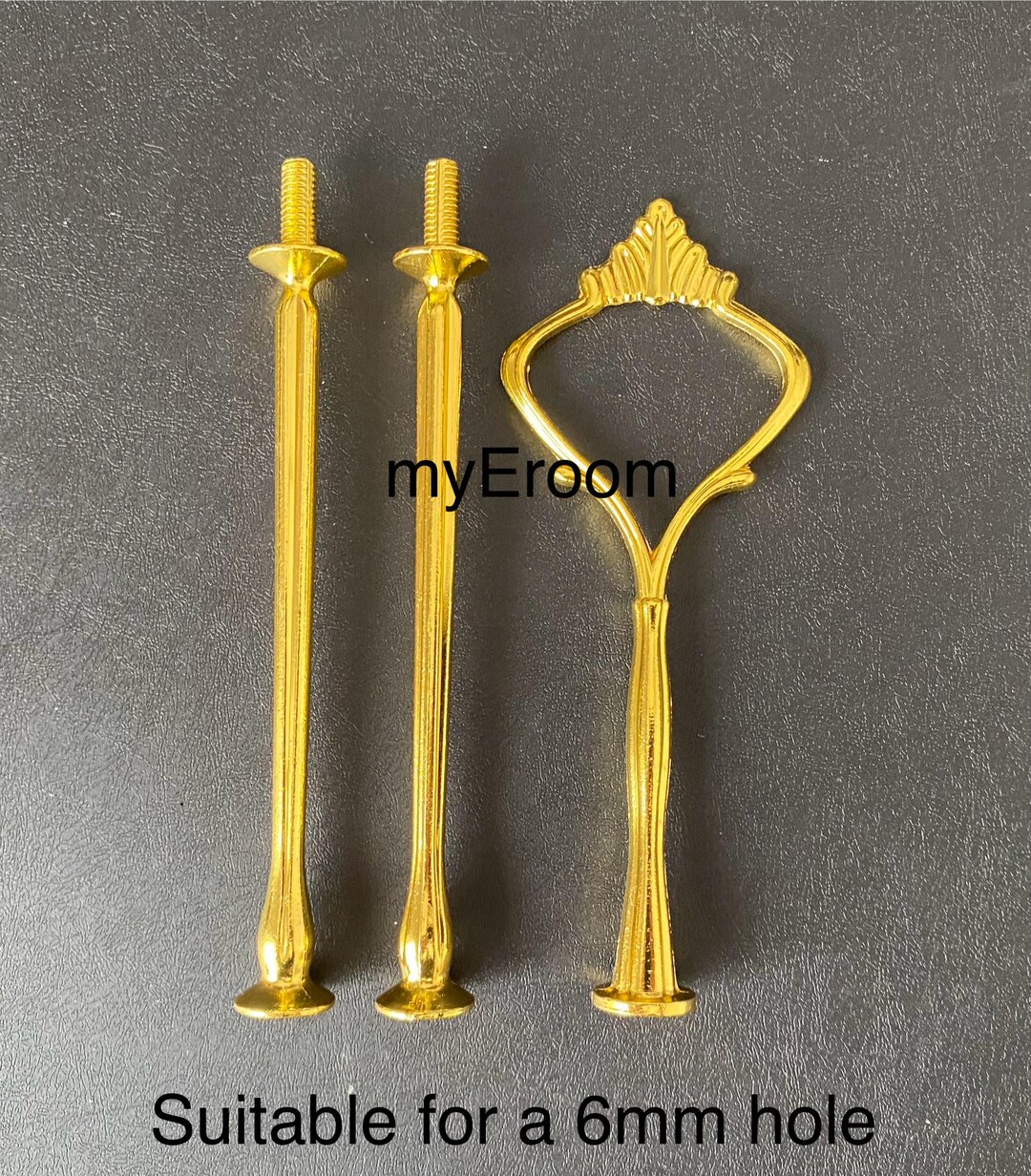 HEAVY Cake Stand Handle 3 Tier Gold Crown Centre Fitting - Etsy