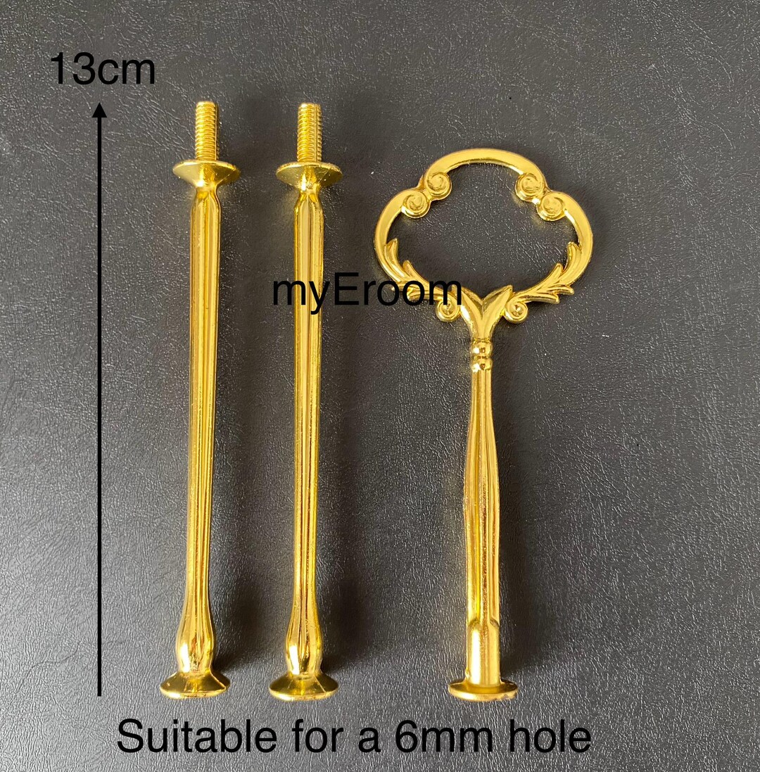 Cake Stand Handle 3 Tier Gold Clover Centre Fitting / Hardware High Tea ...