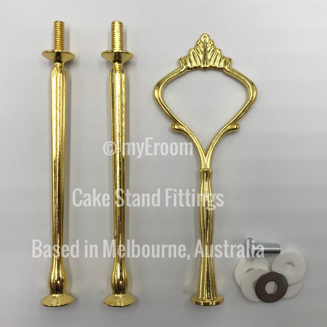 HEAVY Cake Stand Handle 3 Tier Gold Crown Centre Fitting - Etsy