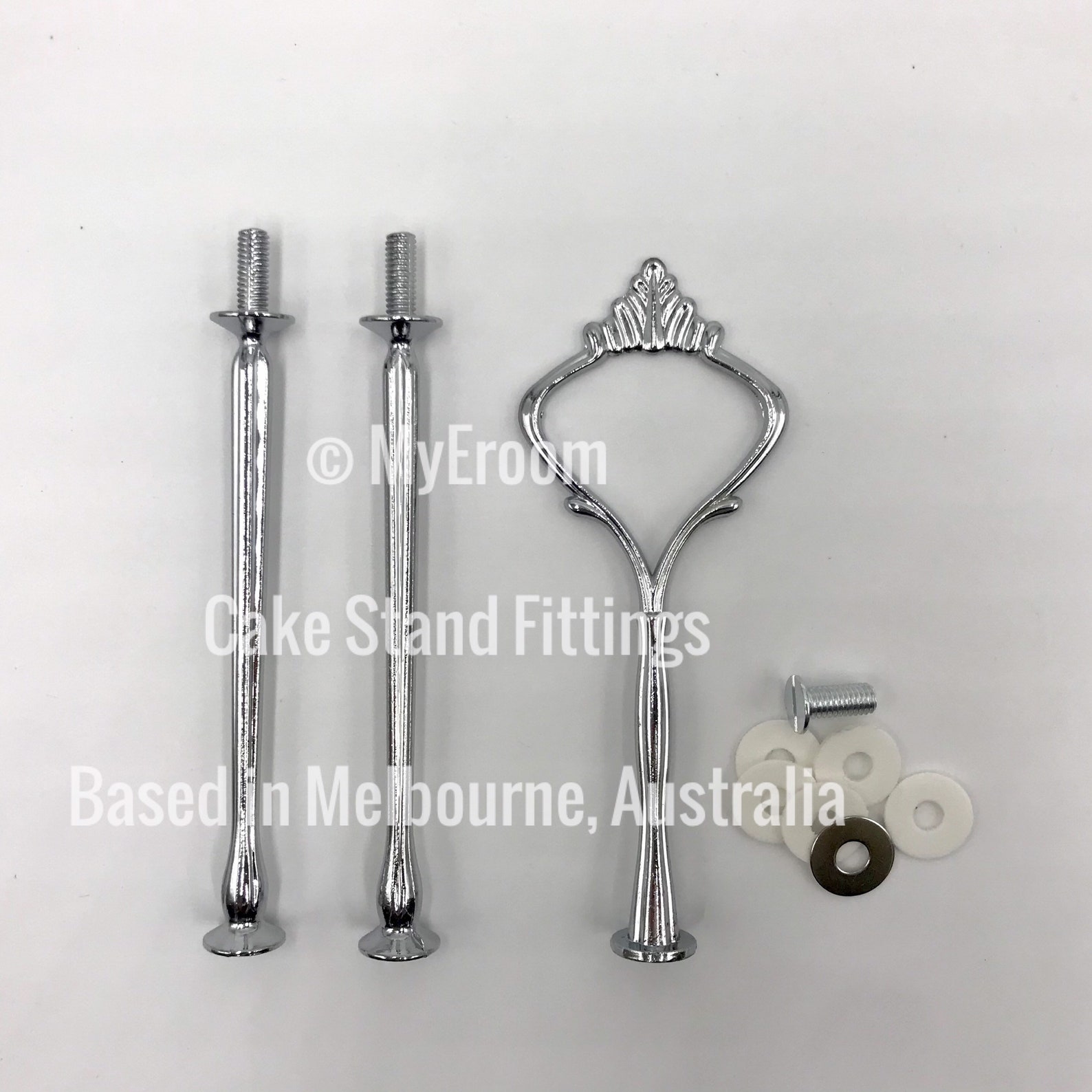 HEAVY Cake Stand Handle 3 Tier Silver Crown Centre Fitting / - Etsy