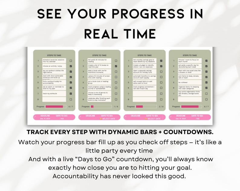 2025 Goal Planner Spreadsheet | SMART Goal Setting Template | Goal ...