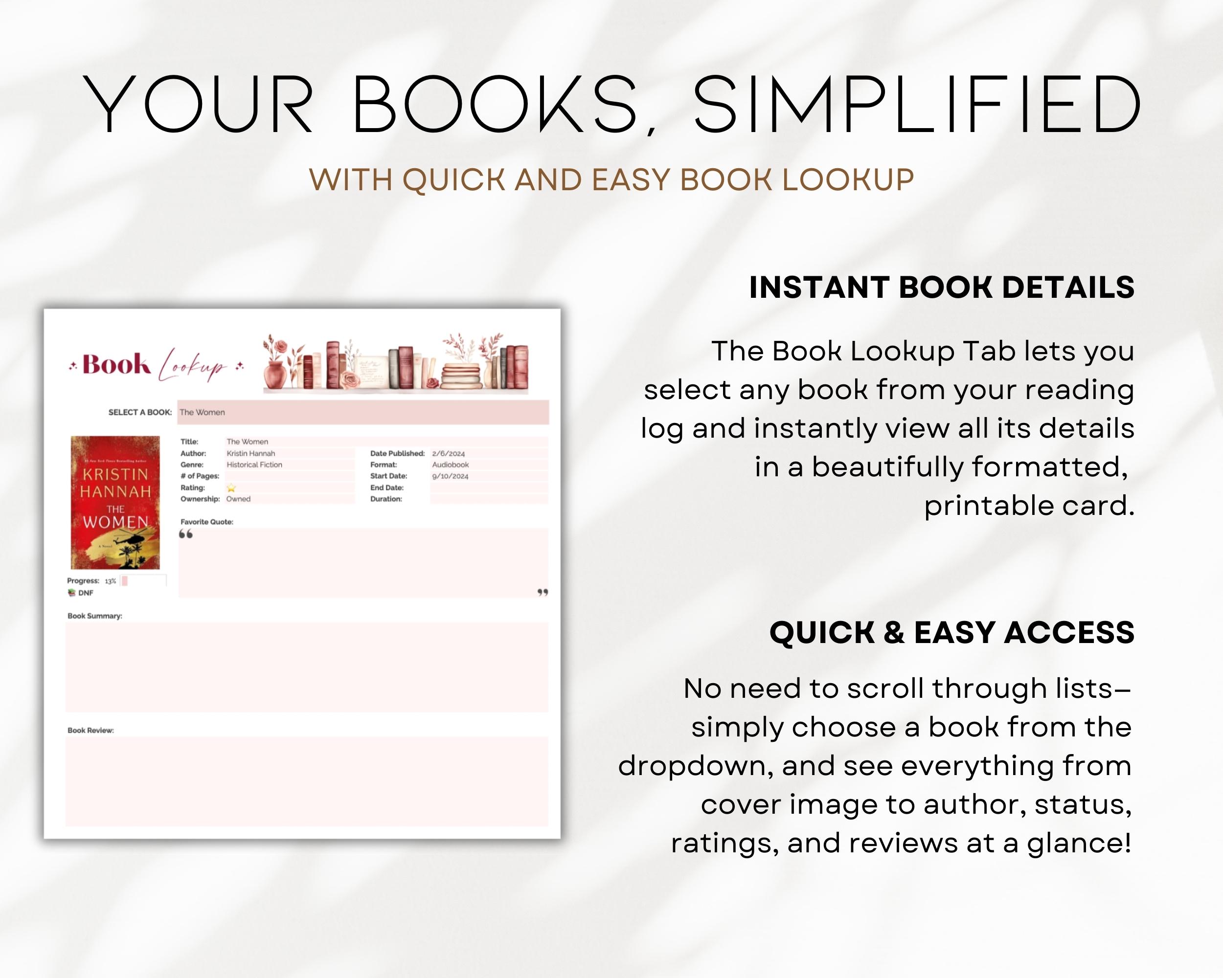 Ultimate Bookshelf Reading Log Spreadsheet V2 | Romantic Valentines ...
