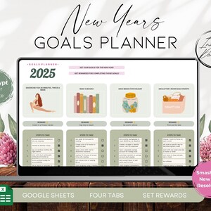 2025 Goal Planner Spreadsheet | SMART Goal Setting Template | Goal ...