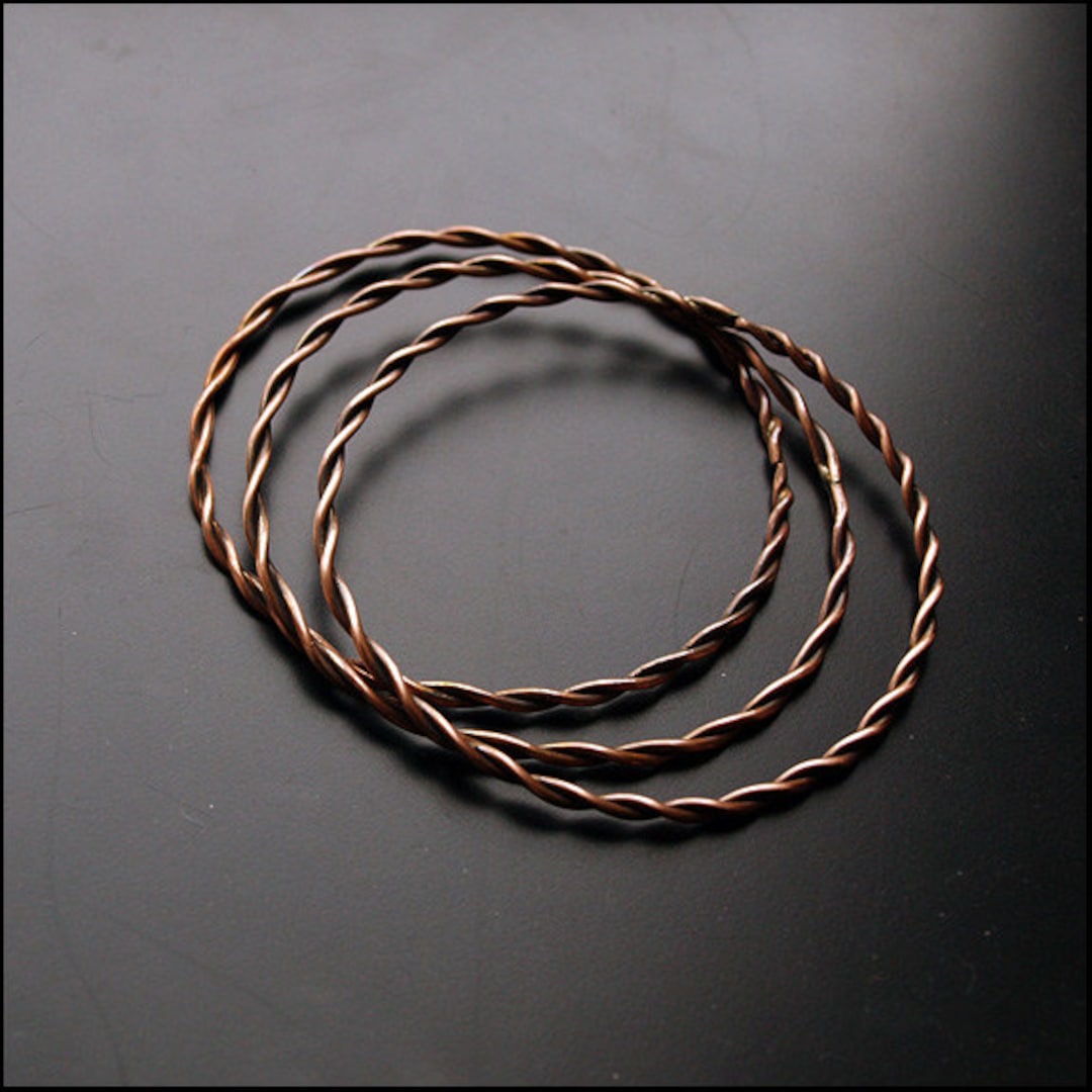 Three Tangled... - Copper Bangles - Etsy UK