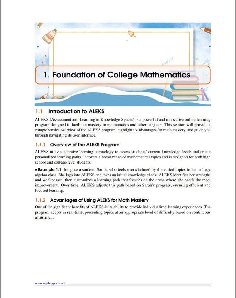 ALEKS Math Full Study Guide 2026-2027 PDF, ALEKS Test Prep Workbook ...
