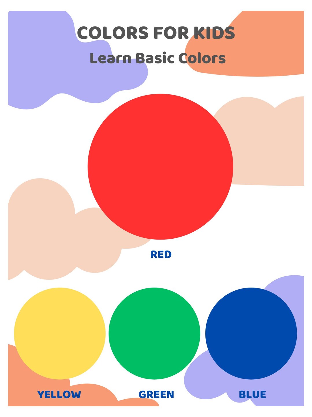 Trace the Colors – Preschool Learning Printable | Learn Basic Colors ...