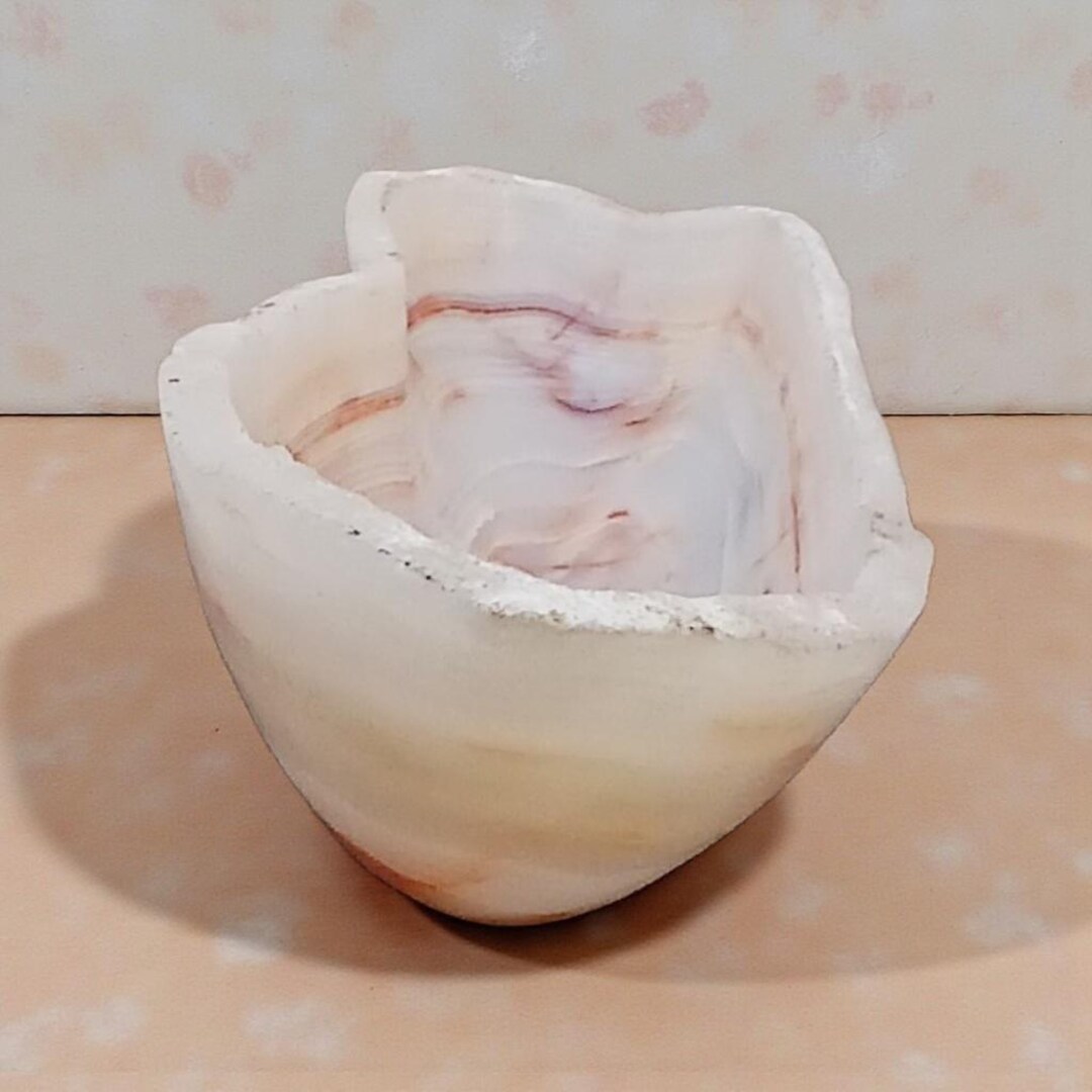 Handcrafted Onyx Canoe Bowl – Natural Stone Centerpiece (13.5x6x4.5 In ...
