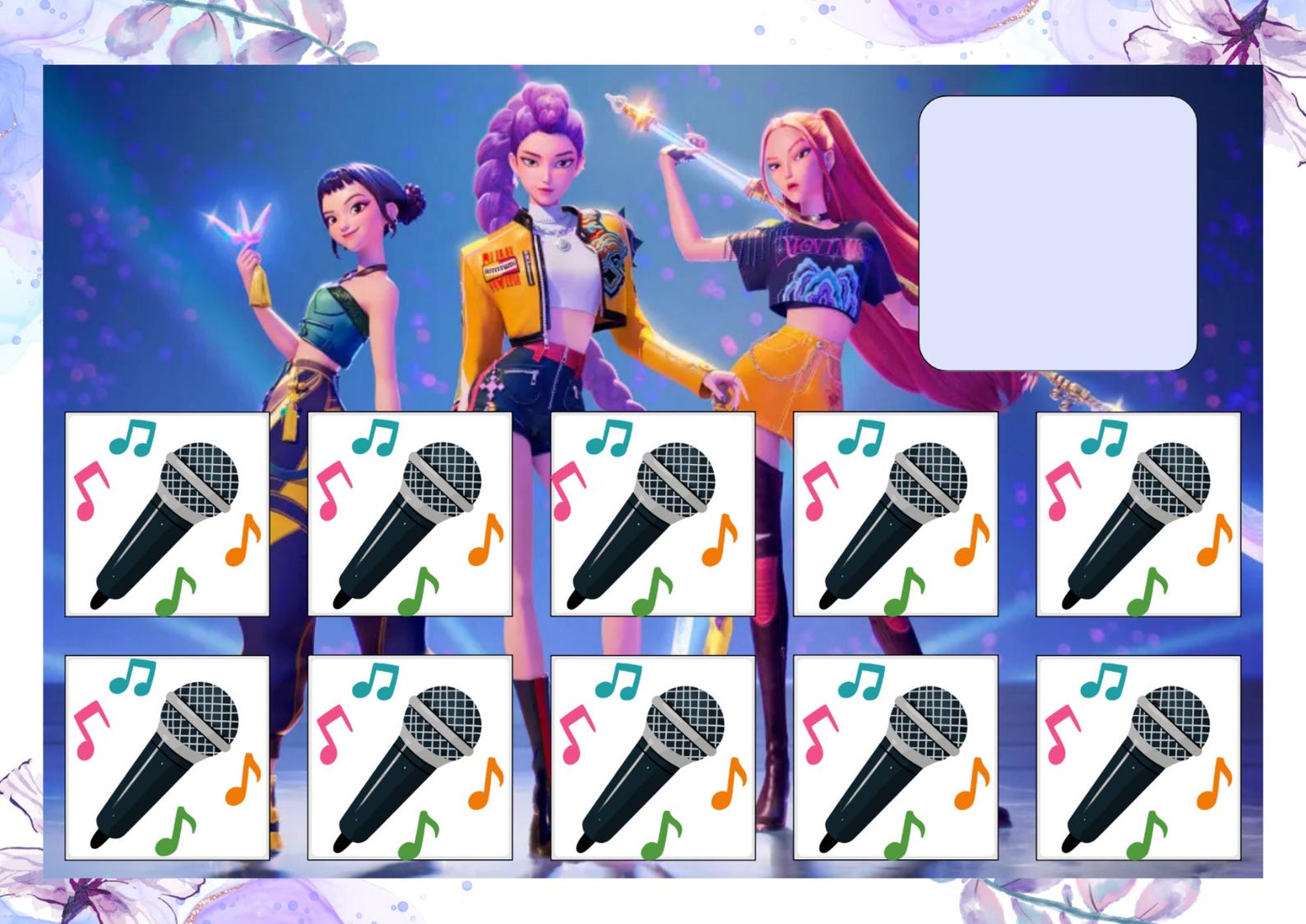 Printable K-pop Demon Hunters Token Board | ABA Behavior Chart for Kids ...