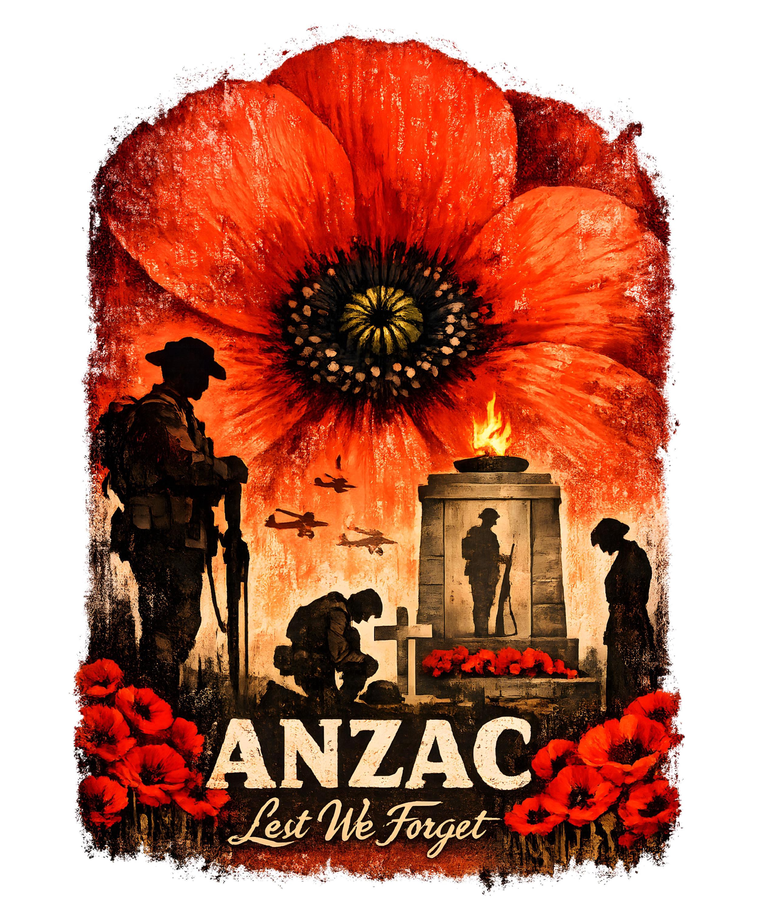 Australian Anzac Day Remembrance PNG, Memorial Commemoration Digital ...
