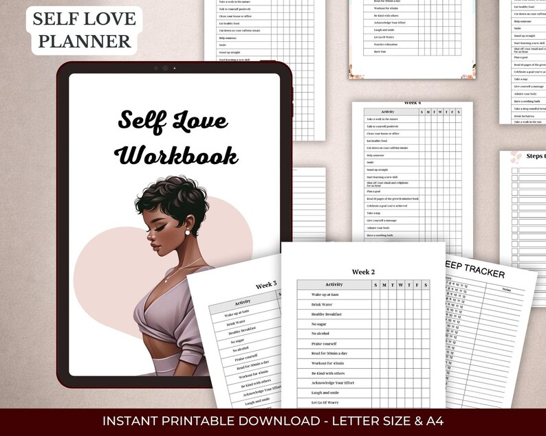 Self Love Workbook PDF, Mental Health Journal, Confidence Building ...