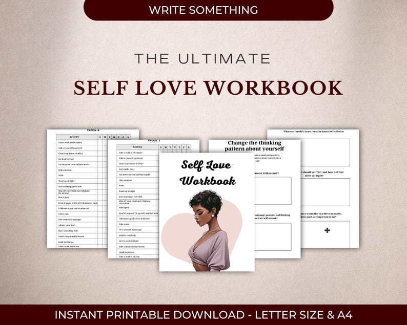 Self Love Workbook PDF, Mental Health Journal, Confidence Building ...