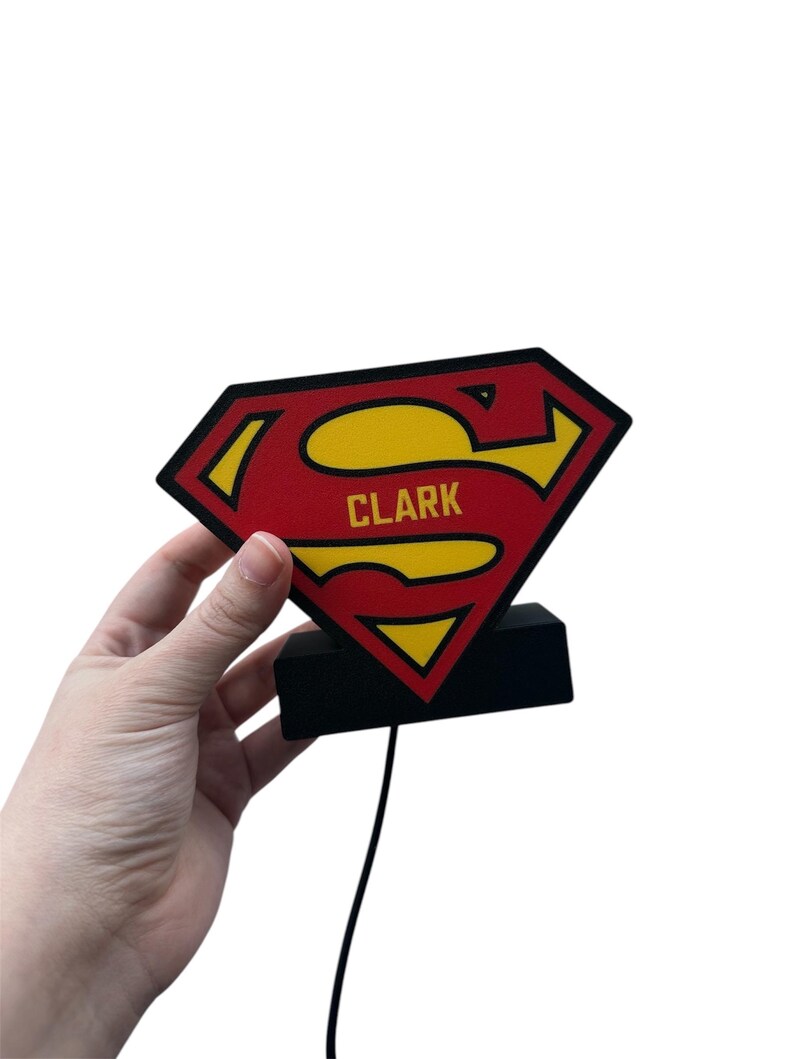 Personalized Superhero Style LED Light Box | Custom Name Night Light ...
