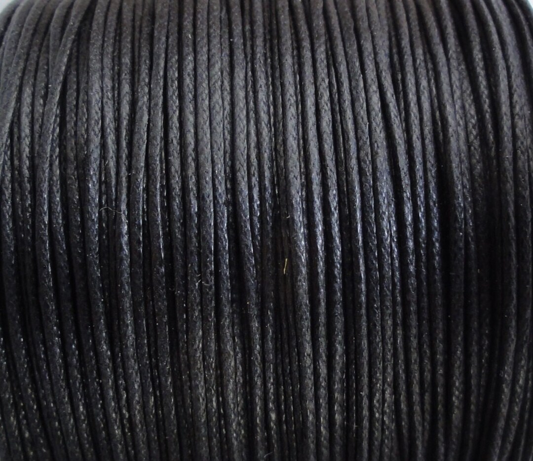 0.5mm Black Waxed Cotton Cord - String - 10 Yard Increments - Etsy