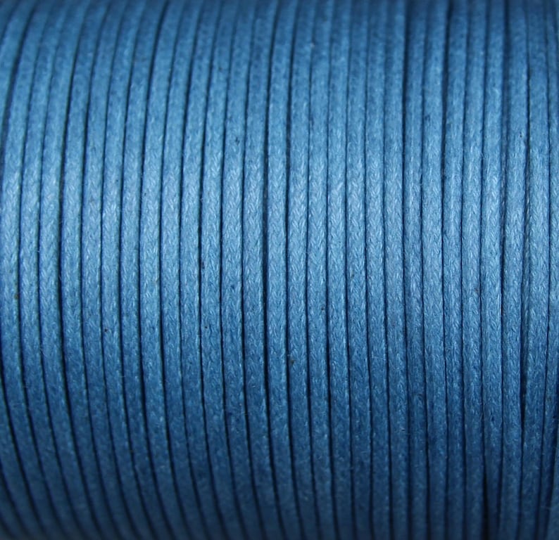 2mm Blue Waxed Cotton Cord 5 Yard Increments - Etsy