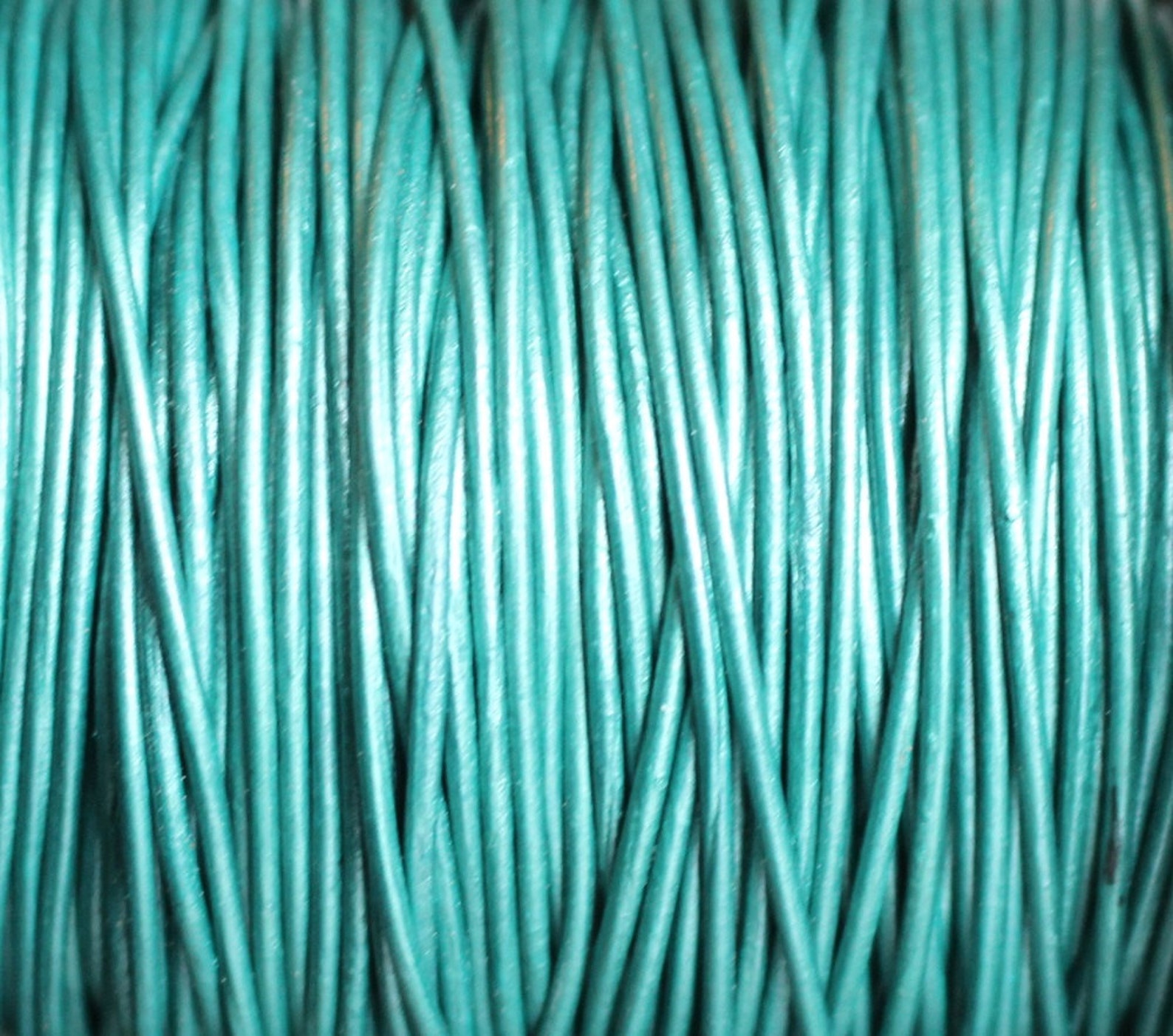 1mm Metallic Teal Genuine Leather Cord Round Turquoise Green - Etsy