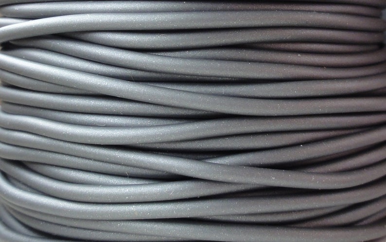 2mm Pewter Rubber Cord Solid Round Synthetic Rubber 5 Yard | Etsy