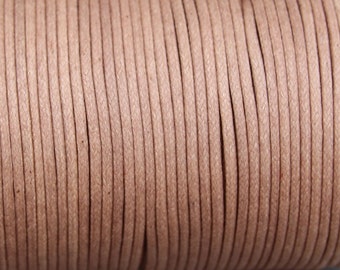 2mm Natural Waxed Cotton Cord 5 Yard Increments - Etsy