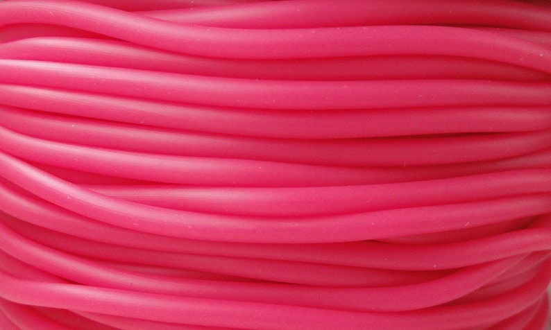 2mm Hot Pink Rubber Cord Solid Round Synthetic Rubber 5 Yard | Etsy