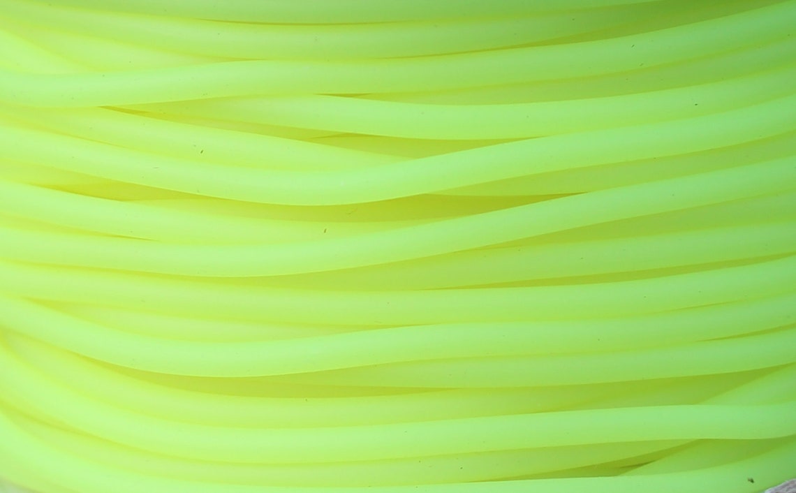 2mm Fluorescent Yellow Rubber Cord Solid Round Synthetic - Etsy