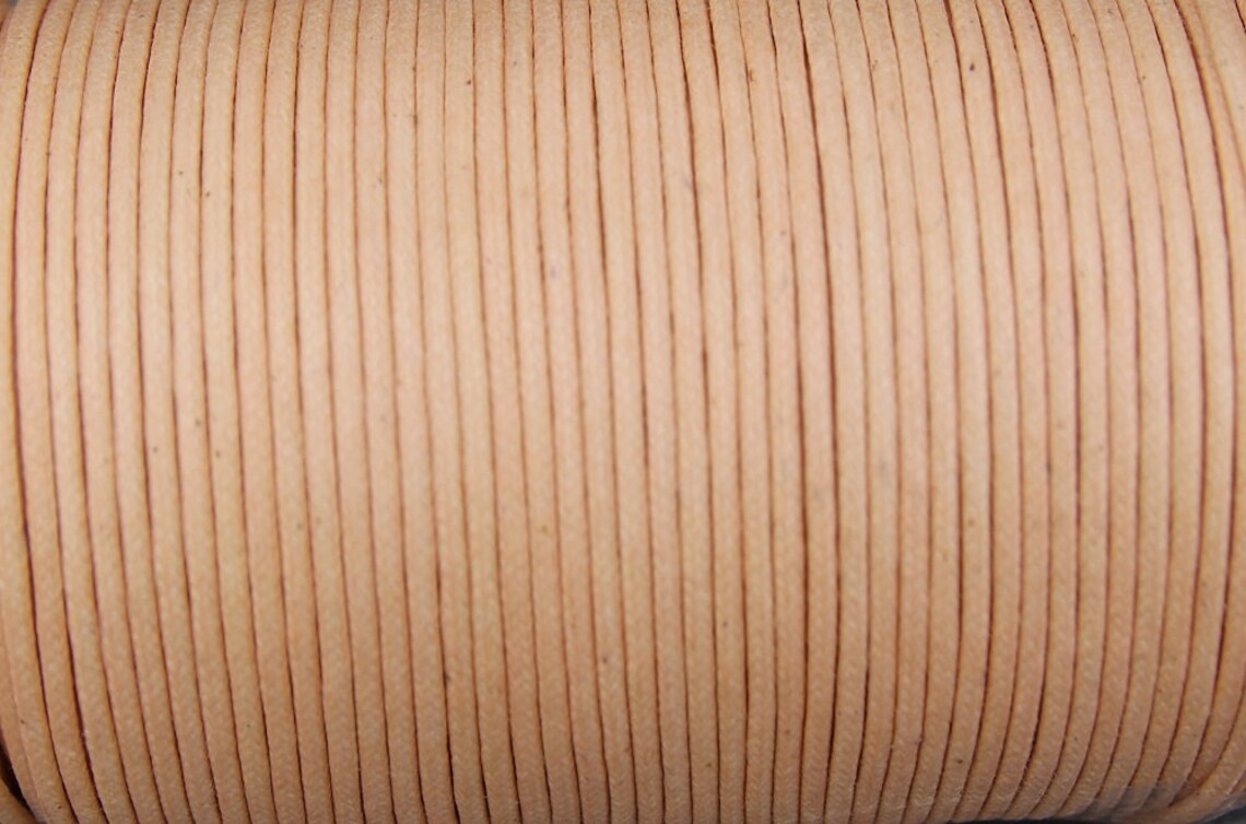 2mm Natural Waxed Cotton Cord 5 Yard Increments - Etsy